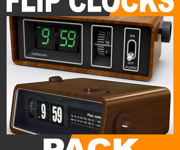 ArtStation - Retro Flip Clock Pack | Resources