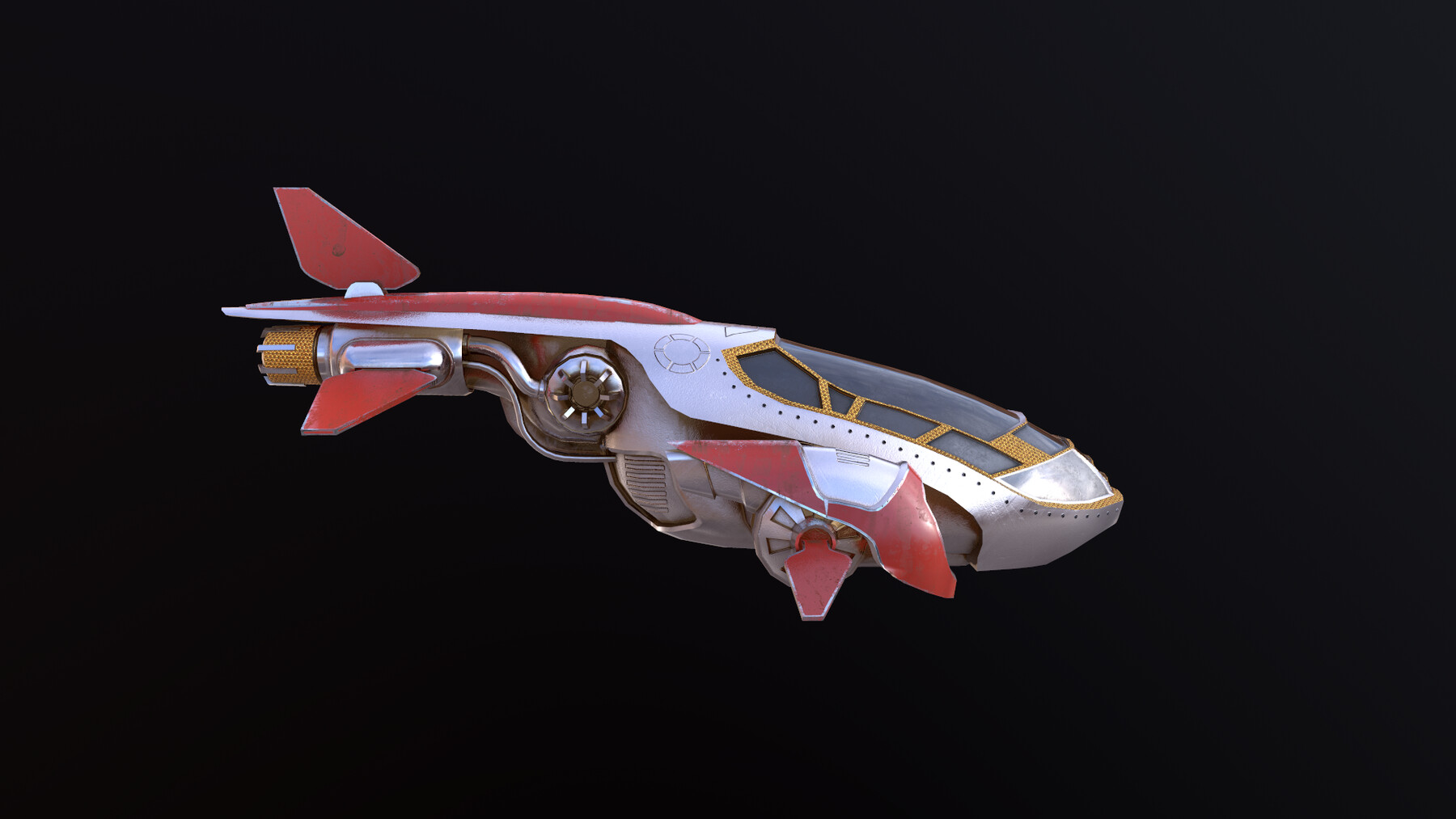 ArtStation - Small Spaceship 3d Model | Game Assets