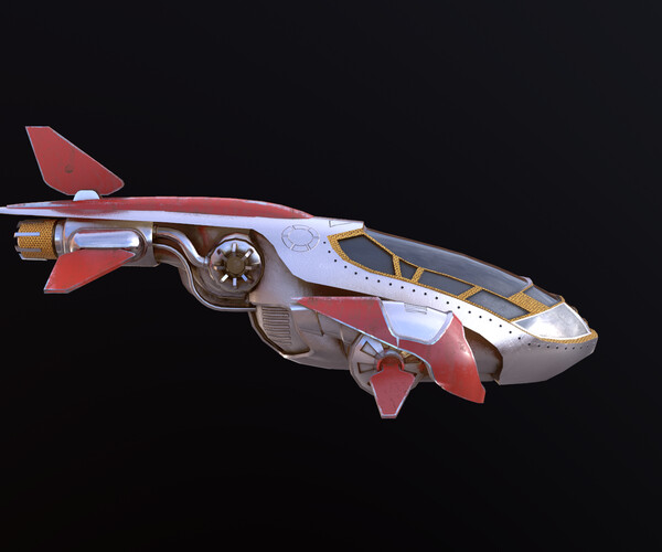 ArtStation - Small Spaceship 3d Model | Game Assets
