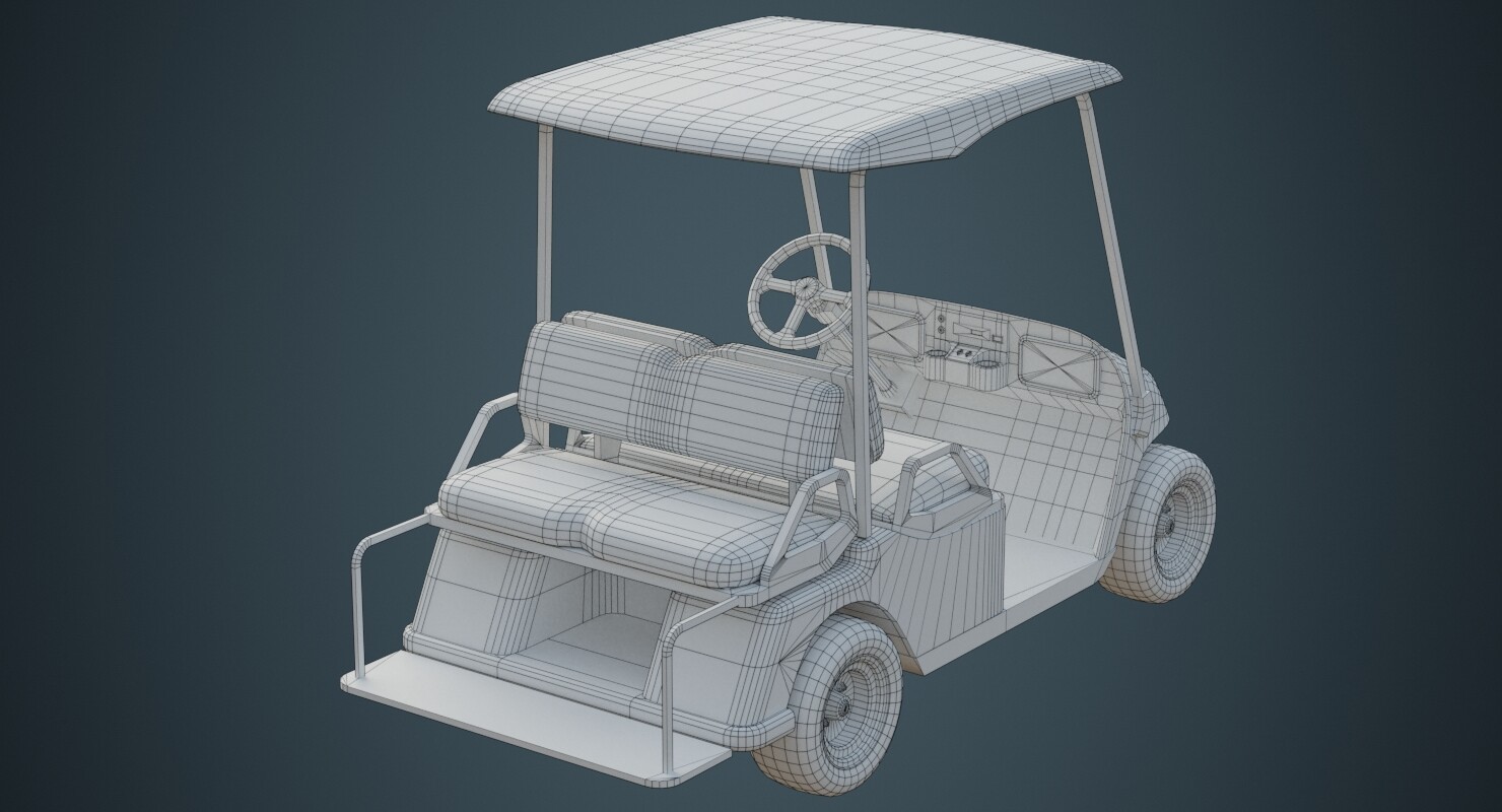 ArtStation - Golf Cart 1 Untextured | Resources