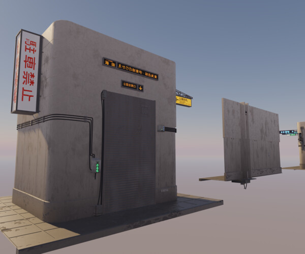 ArtStation - Cyber Train Station Modular Kit | Resources