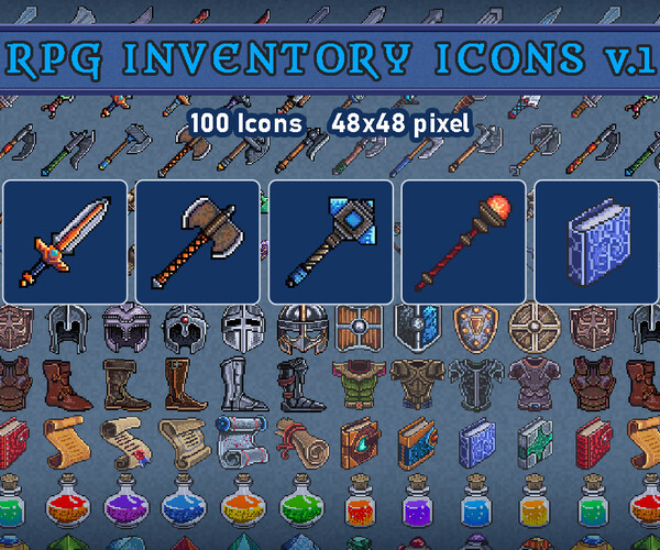 ArtStation - RPG Inventory Icons v.1 | Game Assets