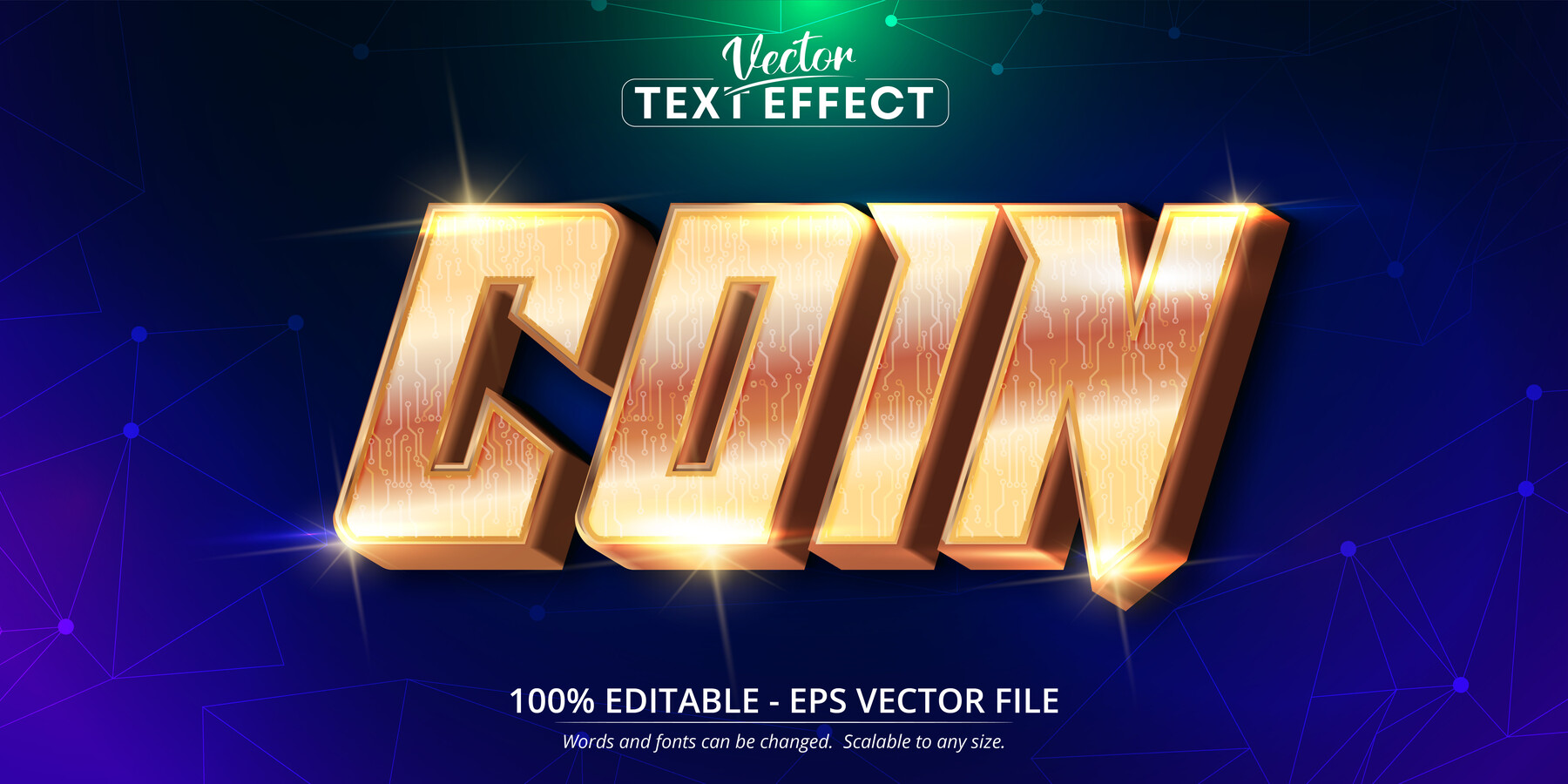 ArtStation - Coin text, shiny gold style editable text effect | Artworks