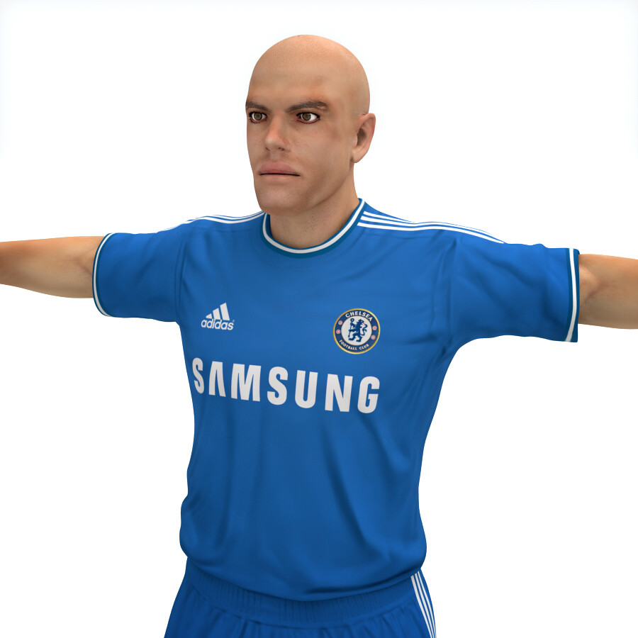 ArtStation - Rigged Football Player and Goalkeeper - Chelsea FC | Game ...