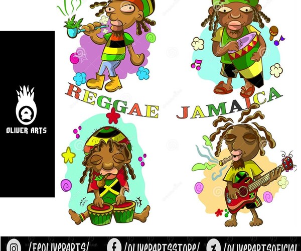 ArtStation - CARTOON THE BEST REGGAE IN JAMAICA VECTOR | Artworks