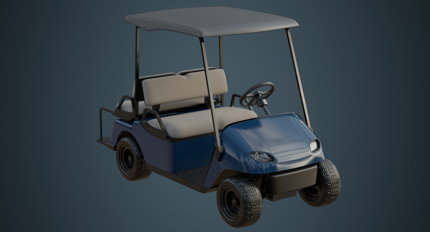 ArtStation - Golf Cart 1A | Game Assets