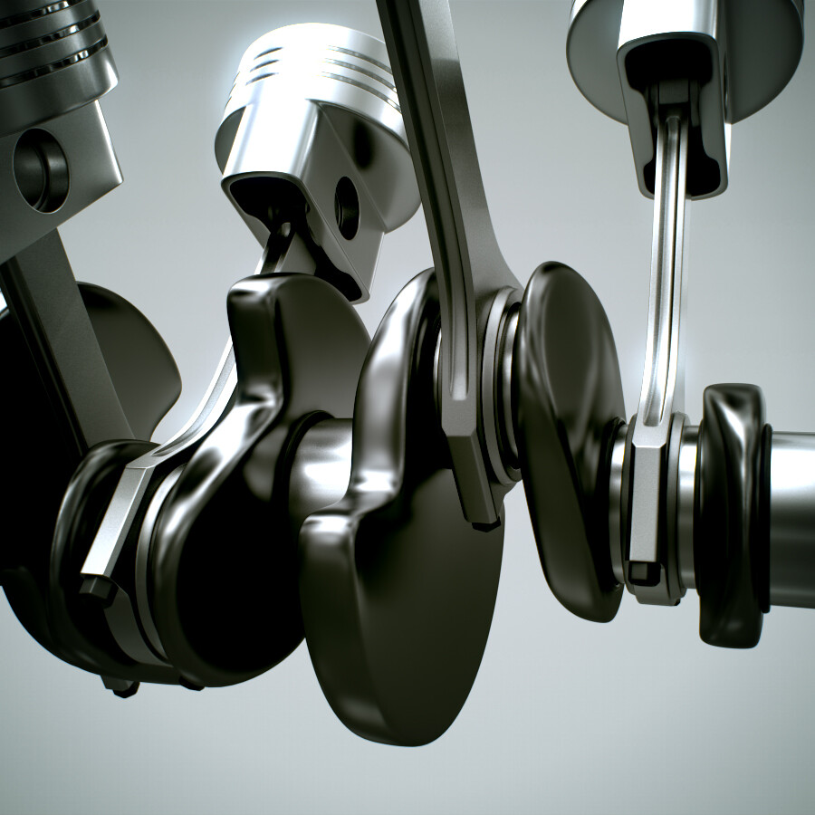 ArtStation - Animated V6 Engine Cylinders | Resources