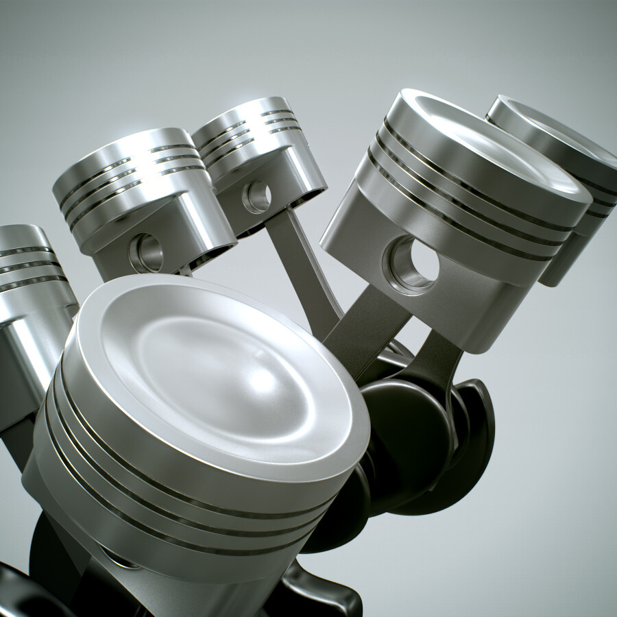 ArtStation - Animated V6 Engine Cylinders | Resources