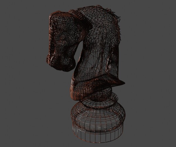 ArtStation - Wooden Knight Chess Piece | Resources