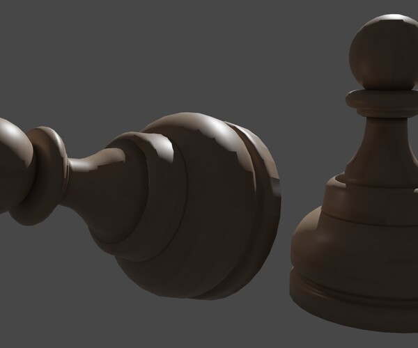 ArtStation - Wooden Pawn Chess Pieces | Resources