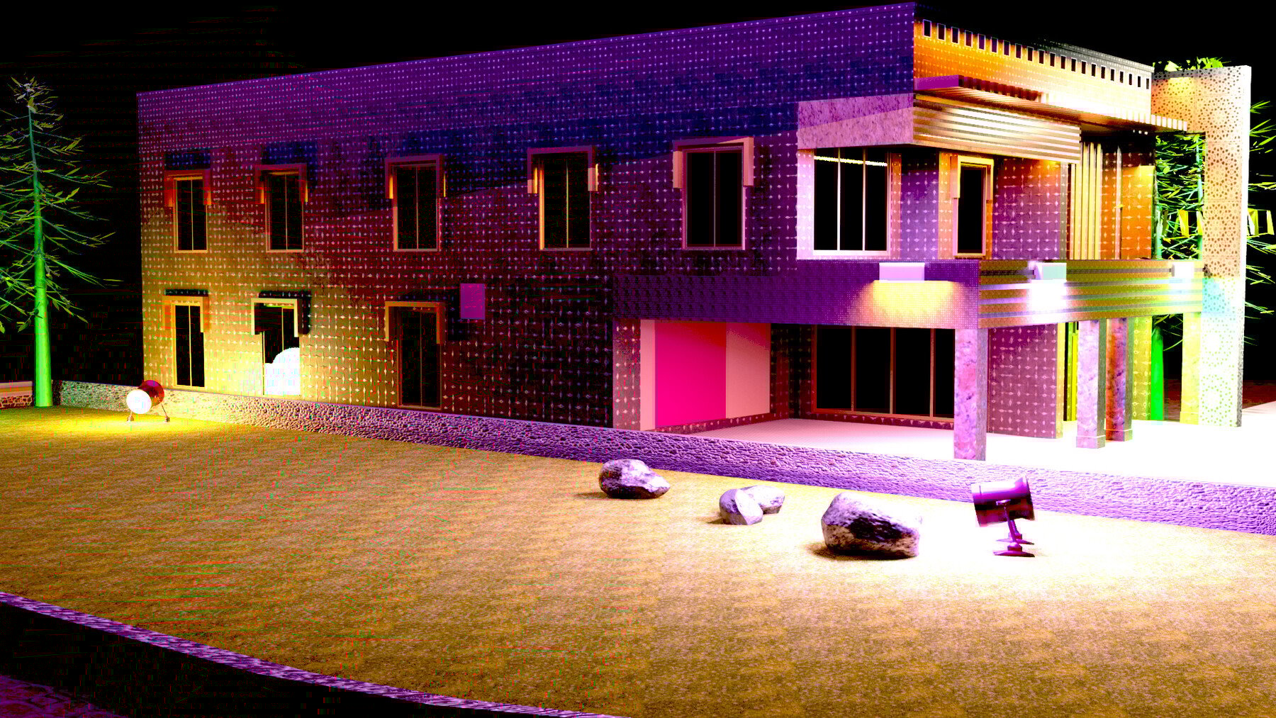 ArtStation - House Exterior Landscape Design 3D model | Resources