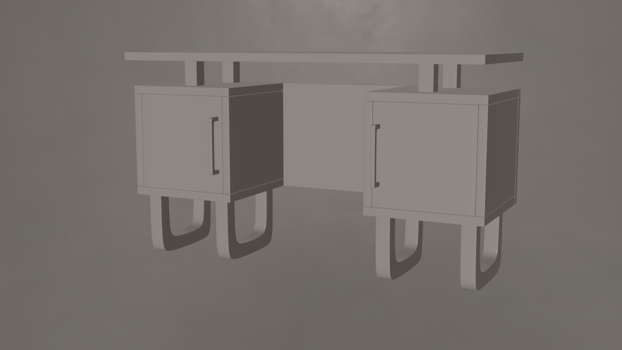 ArtStation - Office Desk- Low Poly | Game Assets