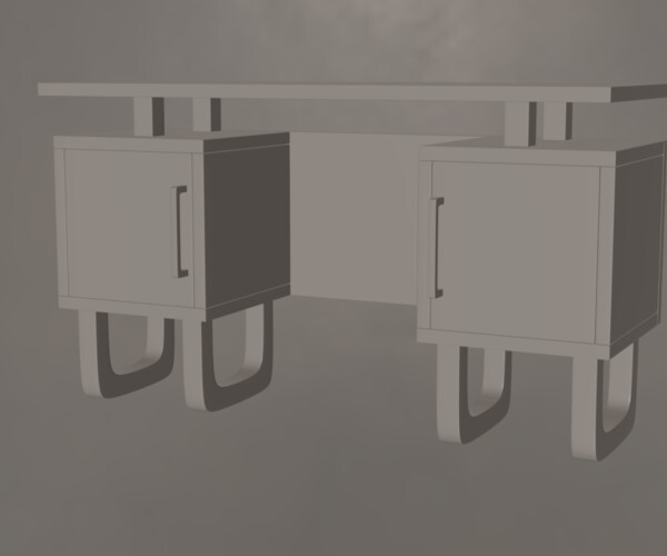 ArtStation - Office Desk- Low Poly | Game Assets