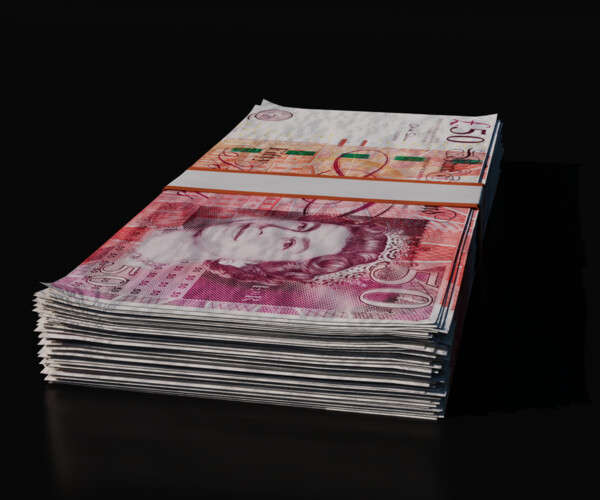 ArtStation - Money Stack - 50 Pound - Coins -High Quality | Game Assets