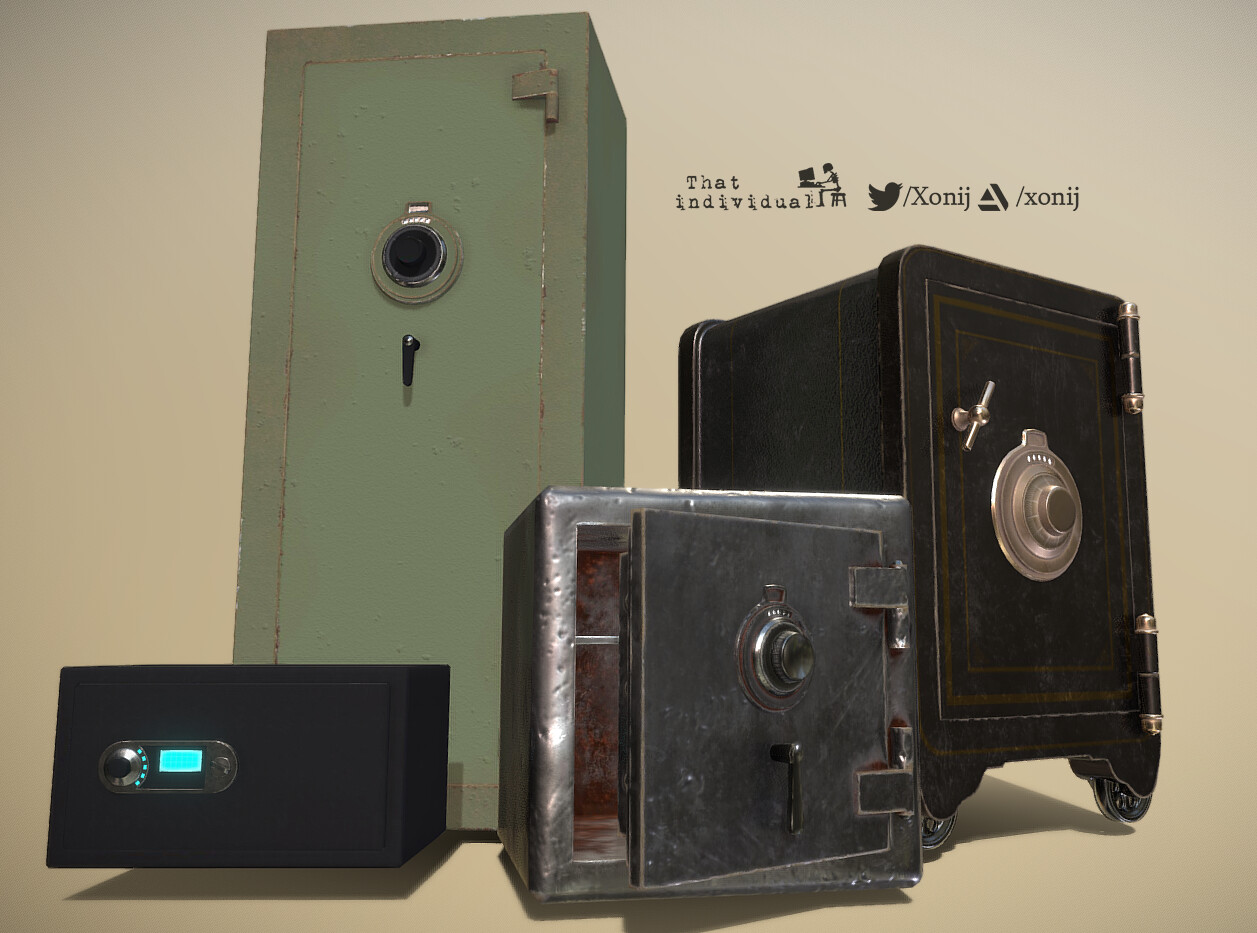 Artstation Safes Models Unity Minigame Script Game Assets