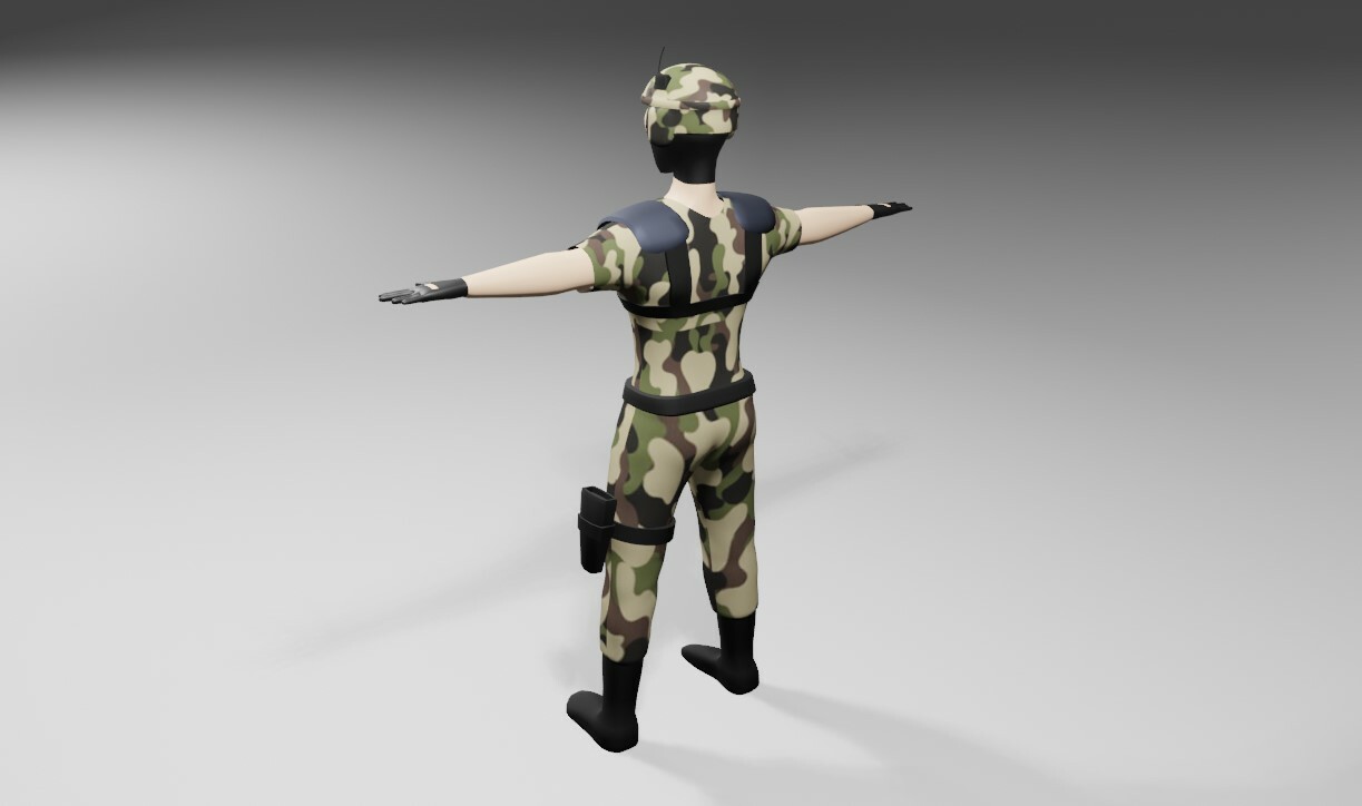 ArtStation - Soldier - Army - Soldado Low-poly 3D model | Game Assets