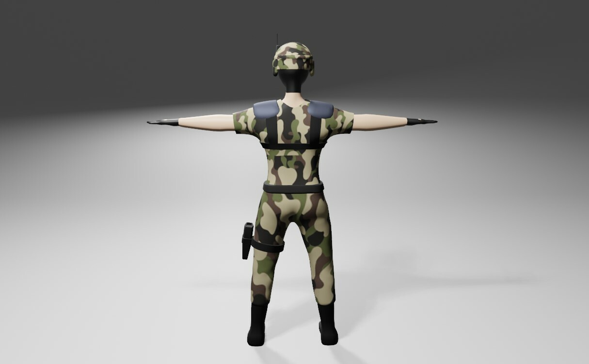 ArtStation - Soldier - Army - Soldado Low-poly 3D model | Game Assets