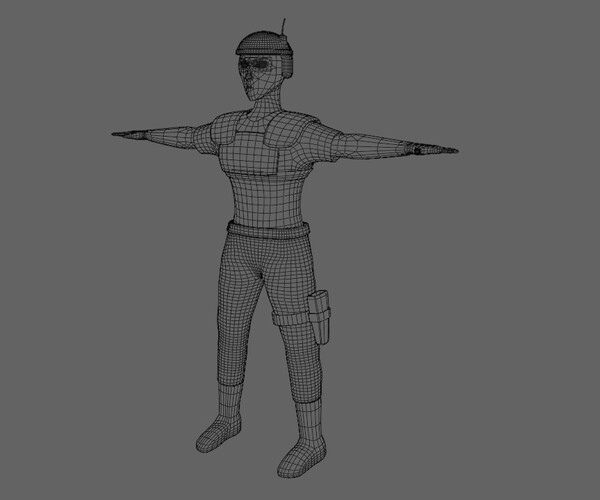 ArtStation - Soldier - Army - Soldado Low-poly 3D model | Game Assets