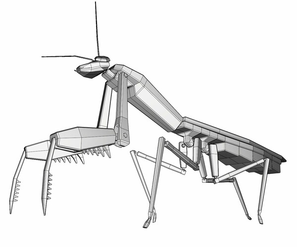 ArtStation - 3D Mecha Mantis | Resources