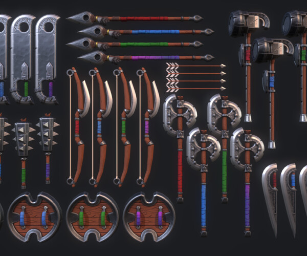 ArtStation - Stylized Weapon Pack | Game Assets