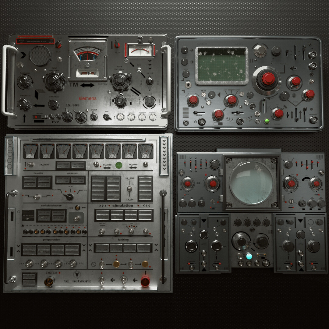 ArtStation - Control panel pack 1 - control panel 3D MODEL | Resources
