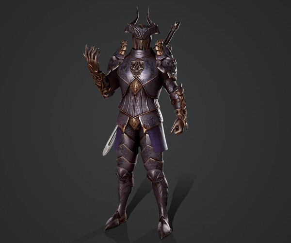 ArtStation - Horned Knight - Game Ready | Game Assets