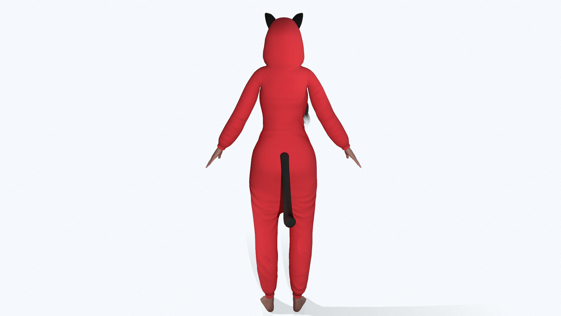 Artstation Girl Kigurumi Cat 3 Game Assets