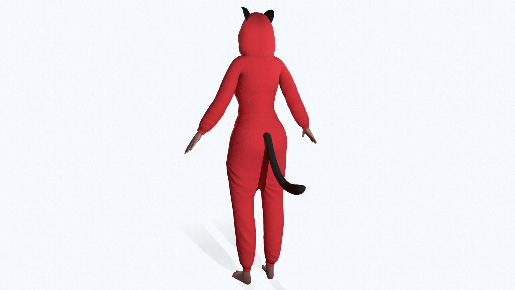 Artstation Girl Kigurumi Cat 3 Game Assets