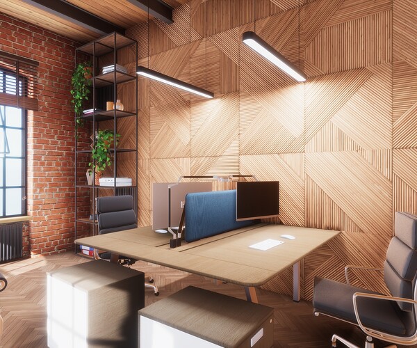 ArtStation - ArchViz Loft Office (Modular) | Game Assets