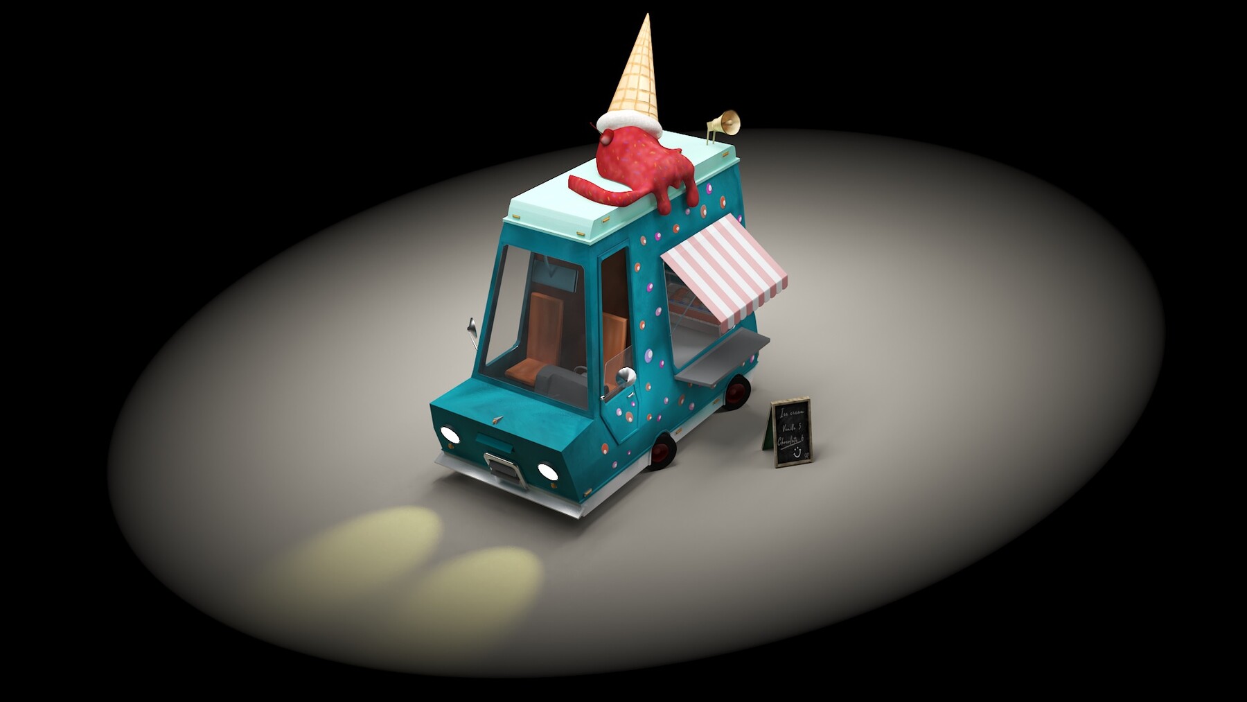 ArtStation - ice cream car | Game Assets