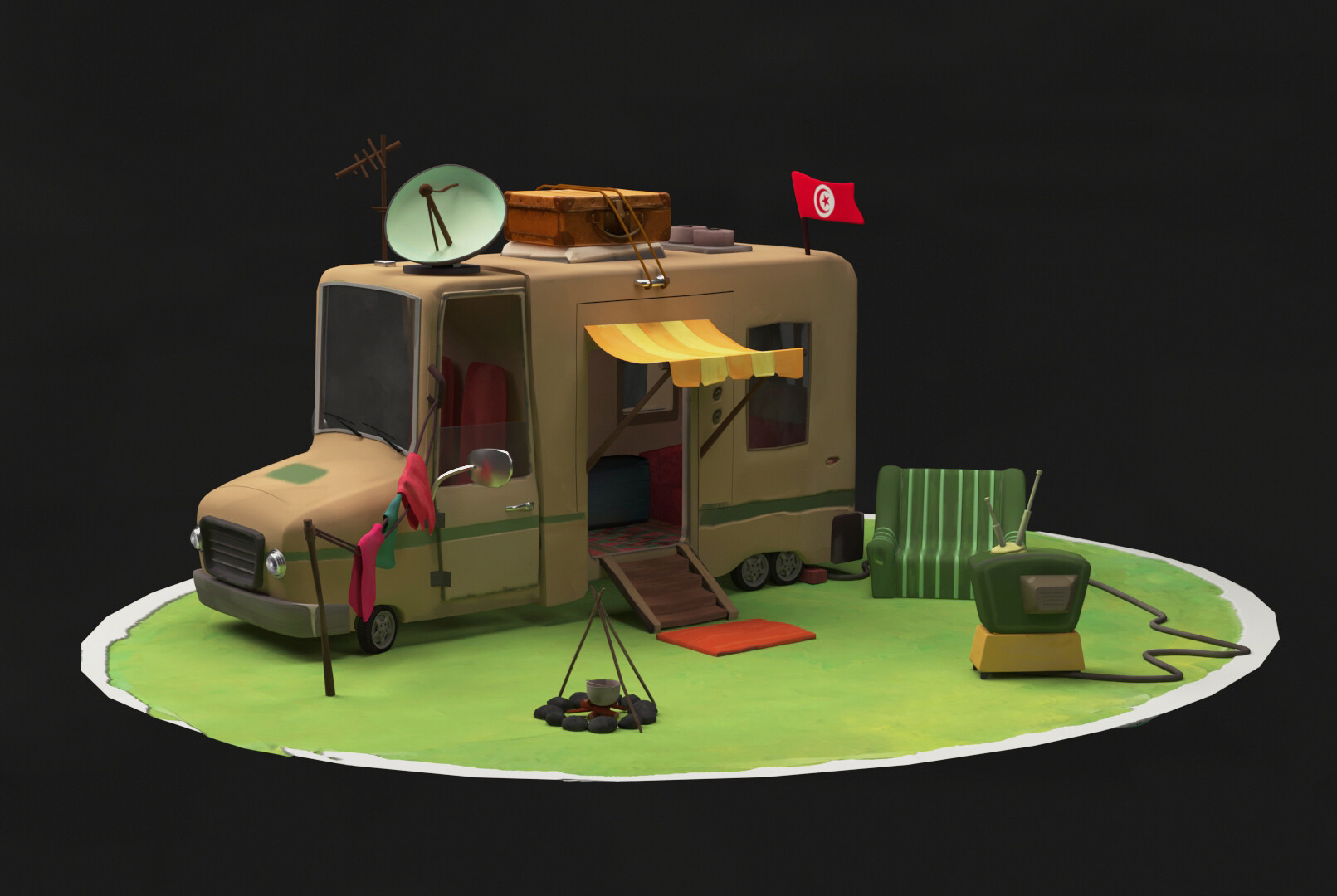 ArtStation - camping car | Game Assets