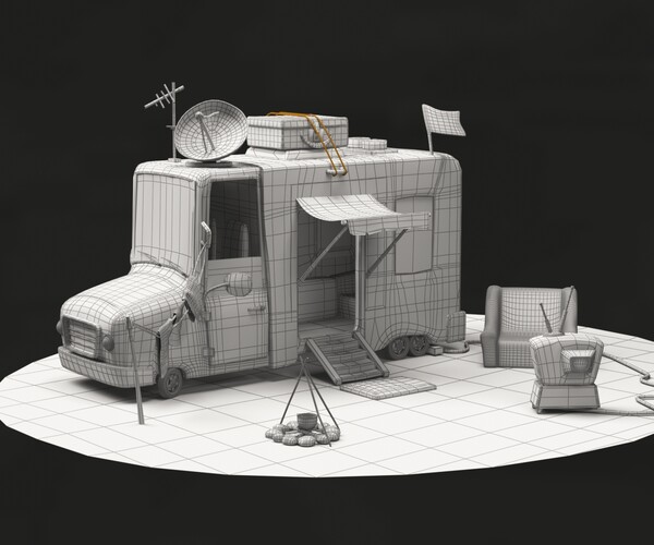 ArtStation - camping car | Game Assets