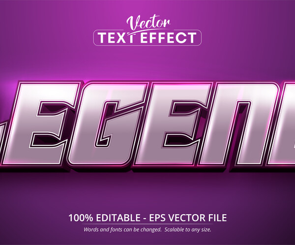 ArtStation - Legend text, cartoon style editable text effect | Artworks