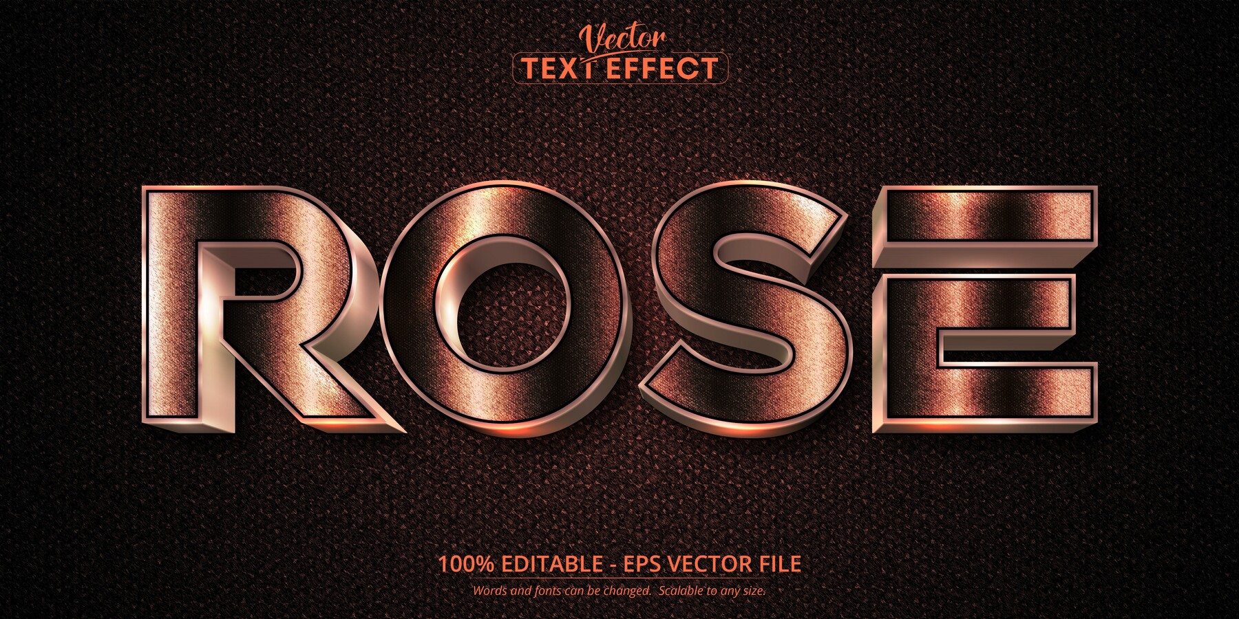 ArtStation - Rose gold text effect, shiny rose gold alphabet style ...