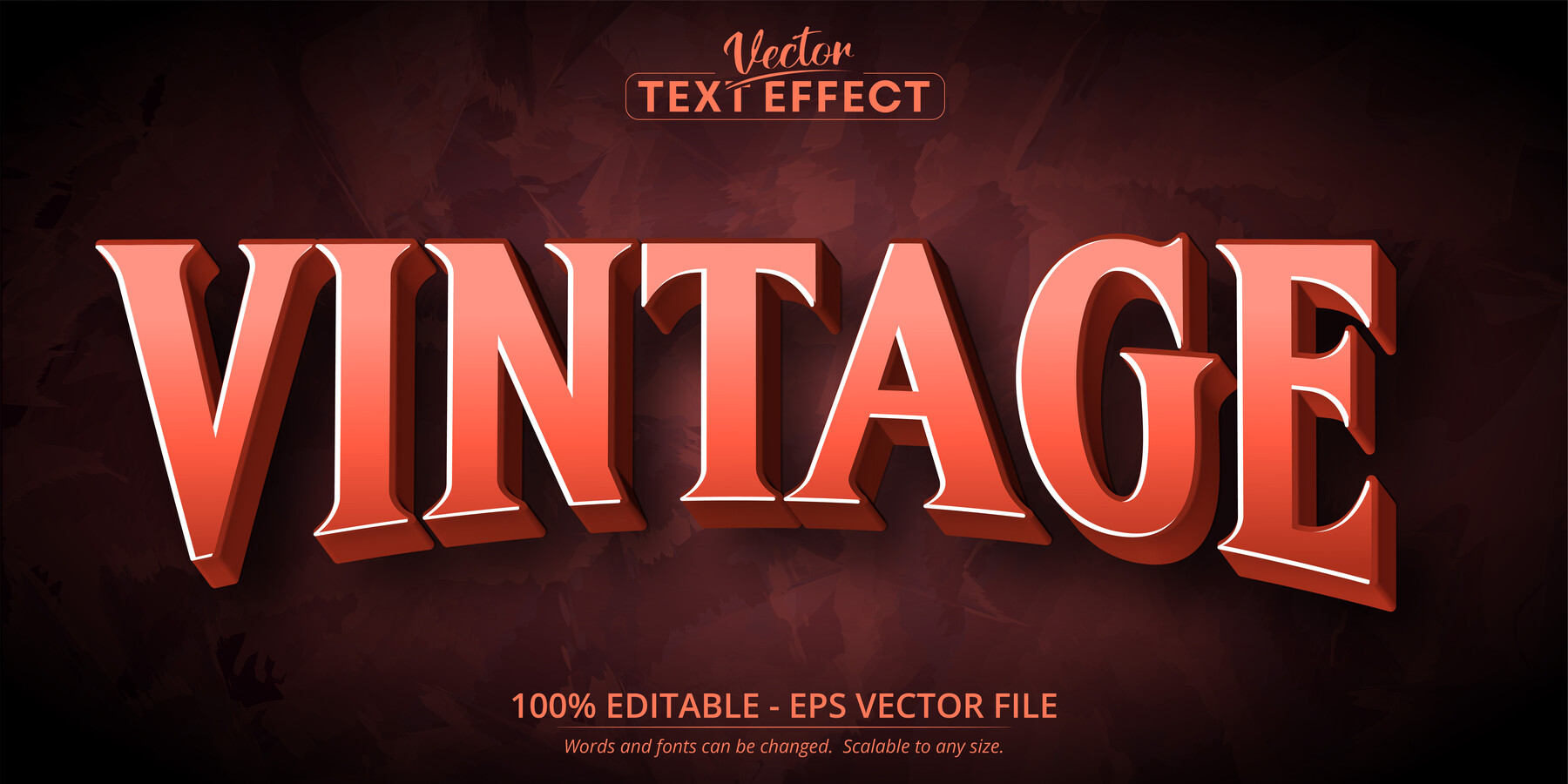 ArtStation - Vintage text, vintage style editable text effect | Artworks