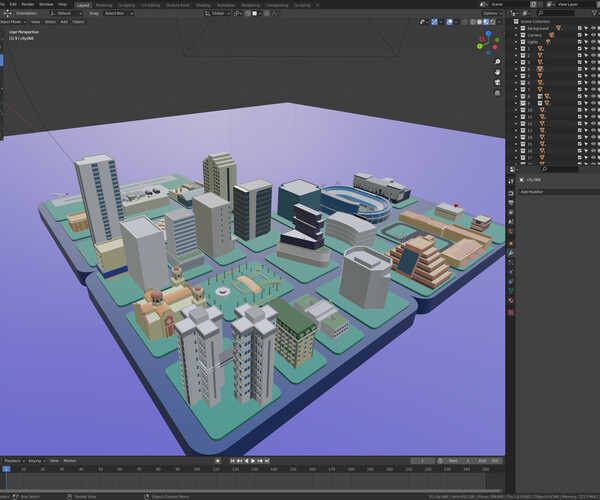 ArtStation - Low-poly isometric city | Game Assets