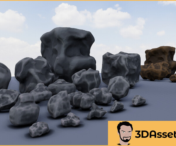 ArtStation - Stylized Rocks Vol 1 For Unity Engine | Game Assets