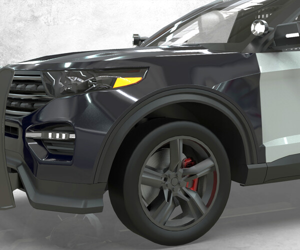 ArtStation - Ford Explorer Police Interceptor lowpoly concept Low-poly ...