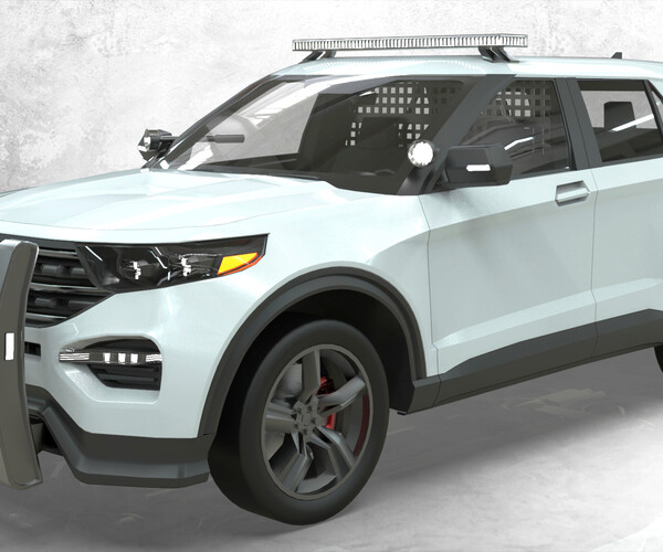 ArtStation - Ford Explorer Police Interceptor lowpoly concept Low-poly ...