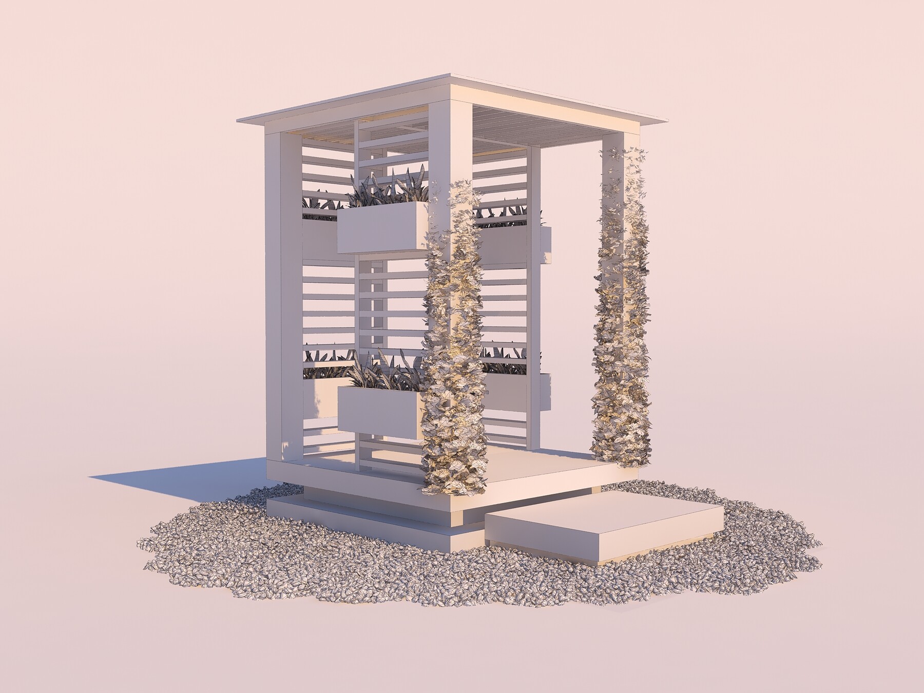 ArtStation - Modern Wooden Pergola - 08 | Resources
