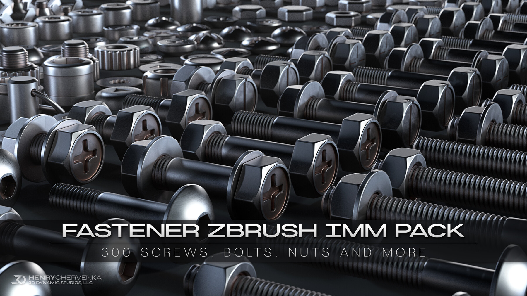 ArtStation - Fastener ZBrush IMM Pack // 300 Screws, Bolts, Nuts & More ...