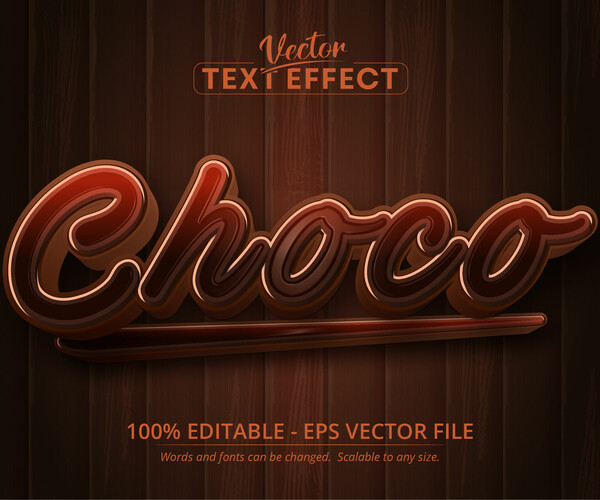 ArtStation - Choco text, cartoon style editable text effect | Artworks