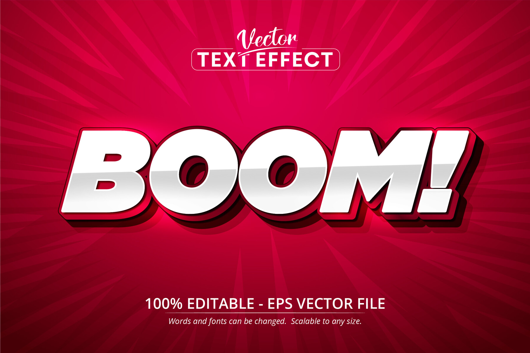 ArtStation - Boom text, cartoon style editable text effect | Artworks