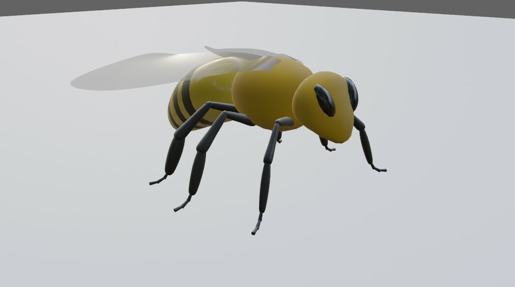 ArtStation - Bee - Abelha Low-poly 3D model | Game Assets