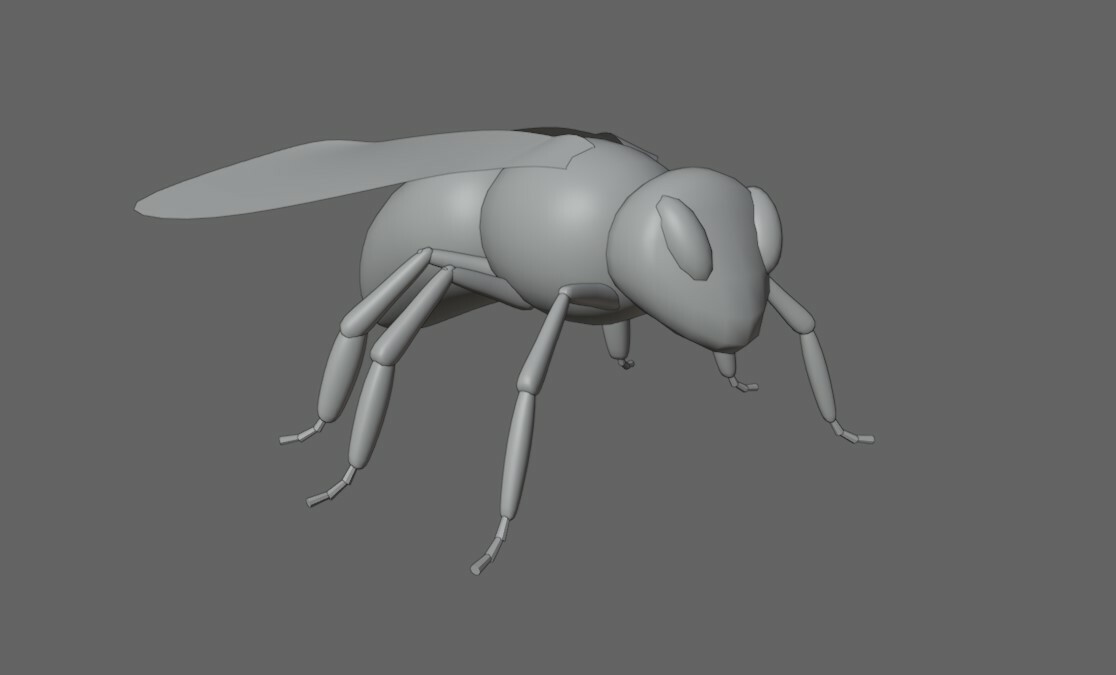 ArtStation - Bee - Abelha Low-poly 3D model | Game Assets