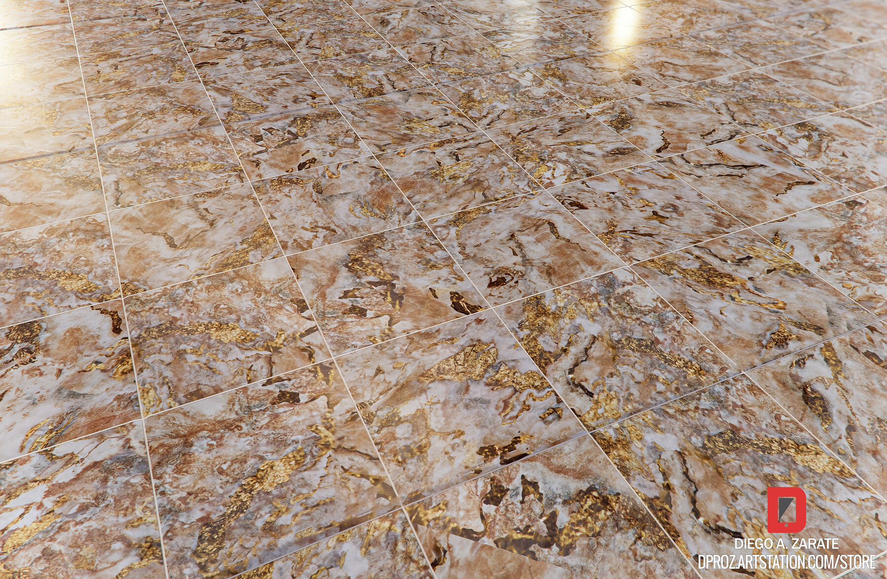 ArtStation - PBR - FLOOR MARBLE TILES - 4K MATERIAL | Game Assets