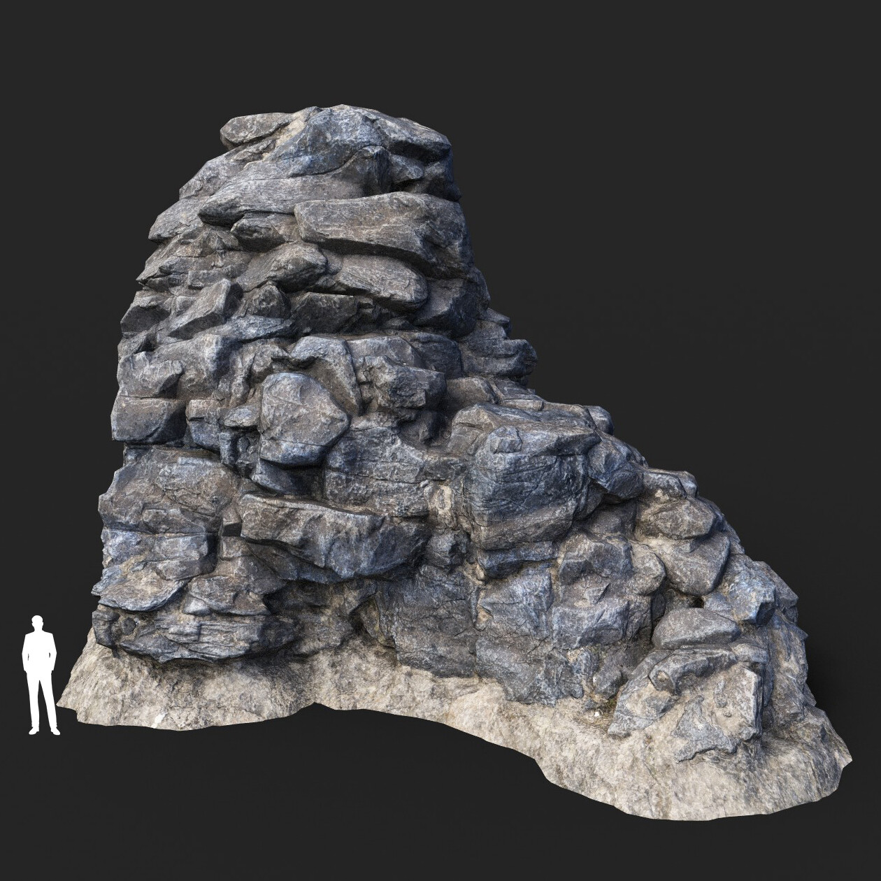 ArtStation - Low poly Big Gray Rough Rock Cliff Collection 210323 ...