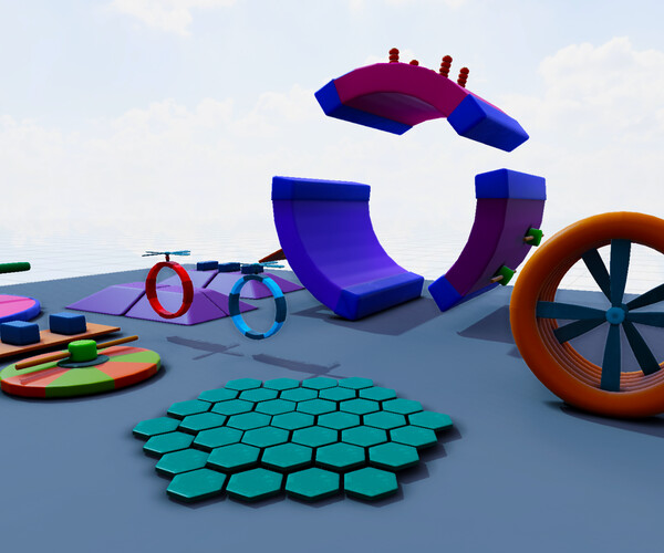 ArtStation - Fun Obstacle Course Expansion For Unity Engine | Game Assets