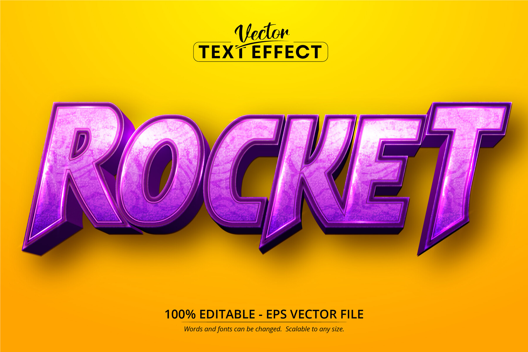ArtStation - Rocket text, cartoon style editable text effect | Artworks