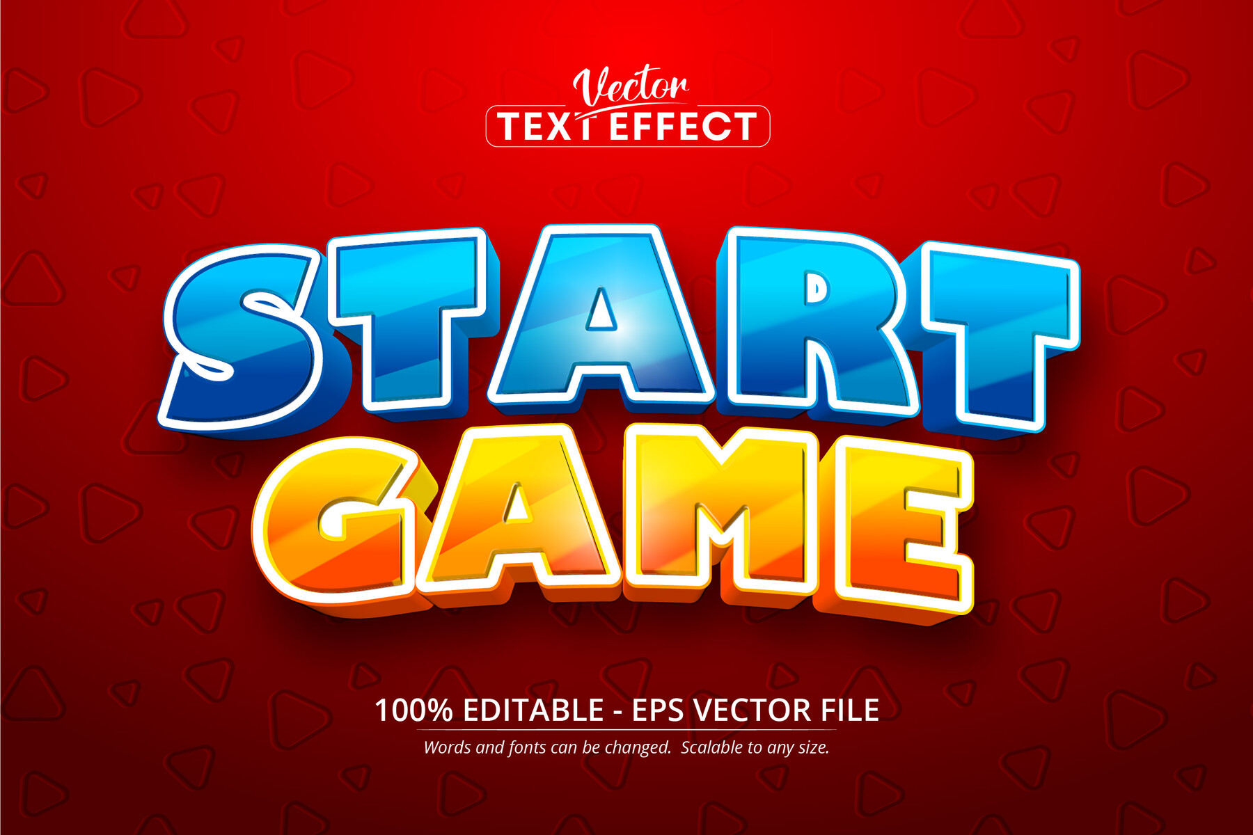 ArtStation - Start game text, cartoon style editable text effect | Artworks